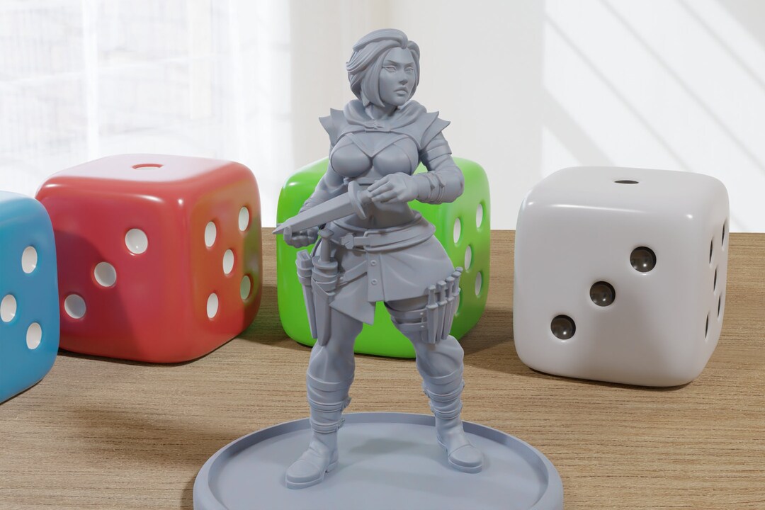 Roque Sexy Pinup 3D Printed Minifigures for Fantasy Miniature Tabletop ...