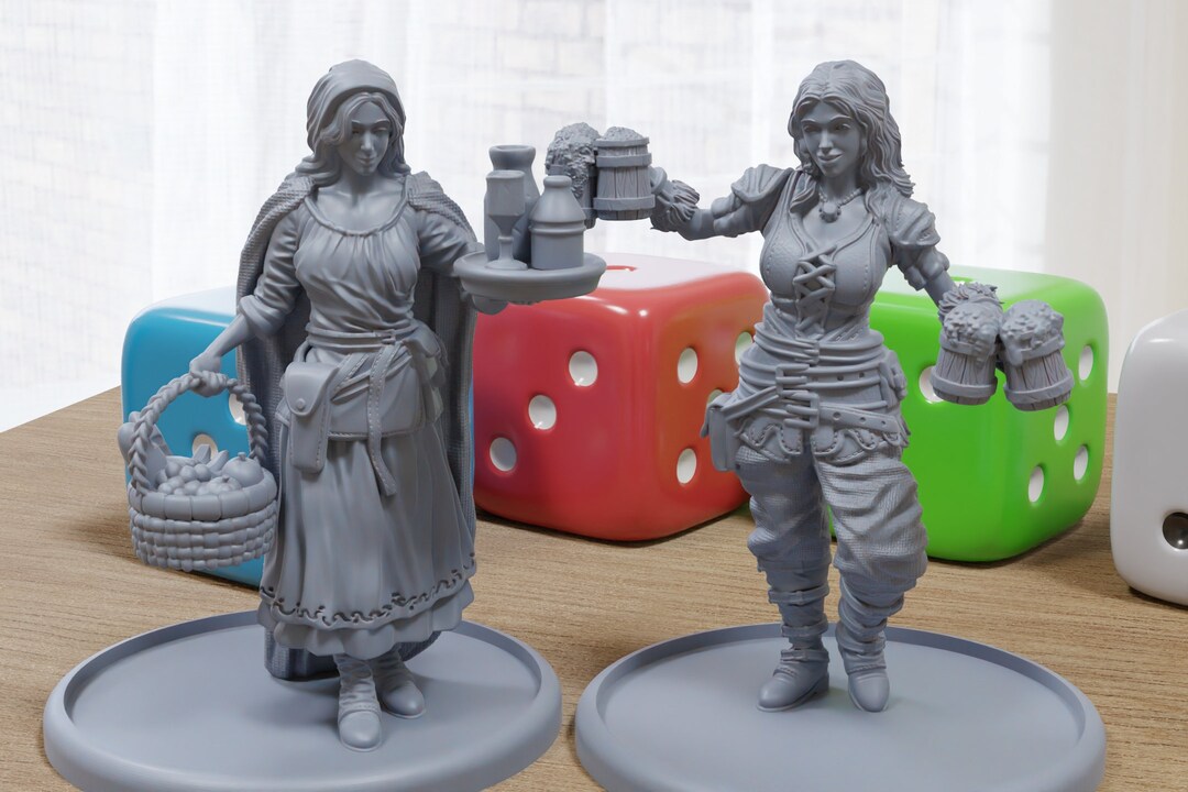 Tavern Waitress - Medieval Townsfolk / Villagers - 3D Printed ...