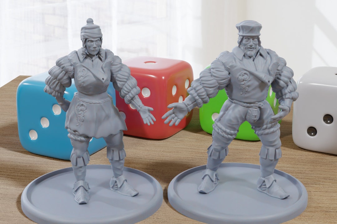 Servants - Medieval Townsfolk / Villagers - 3D Printed Minifigures for ...