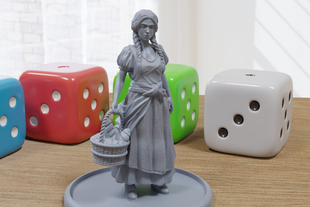 Vendor Female - Medieval Townsfolk / Villagers - 3D Printed Minifigures ...