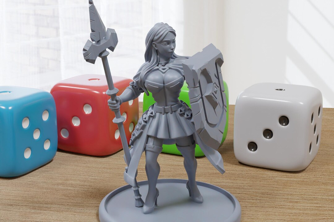 Amara Maiden Sexy Pinup 3D Printed Minifigures for Fantasy Miniature ...
