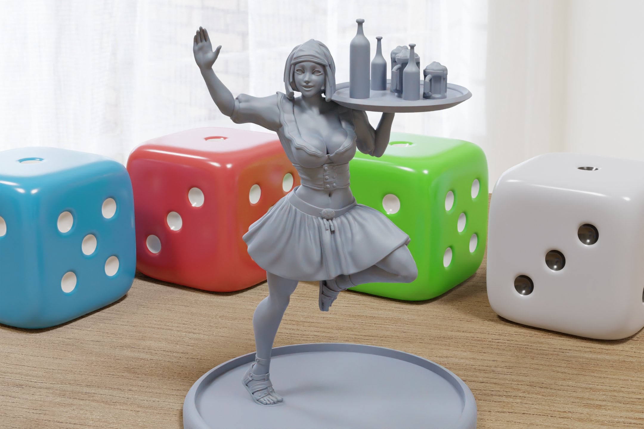 Barmaid Sexy Pinup SFW/ NSFW 3D Printed Minifigures for Fantasy ...