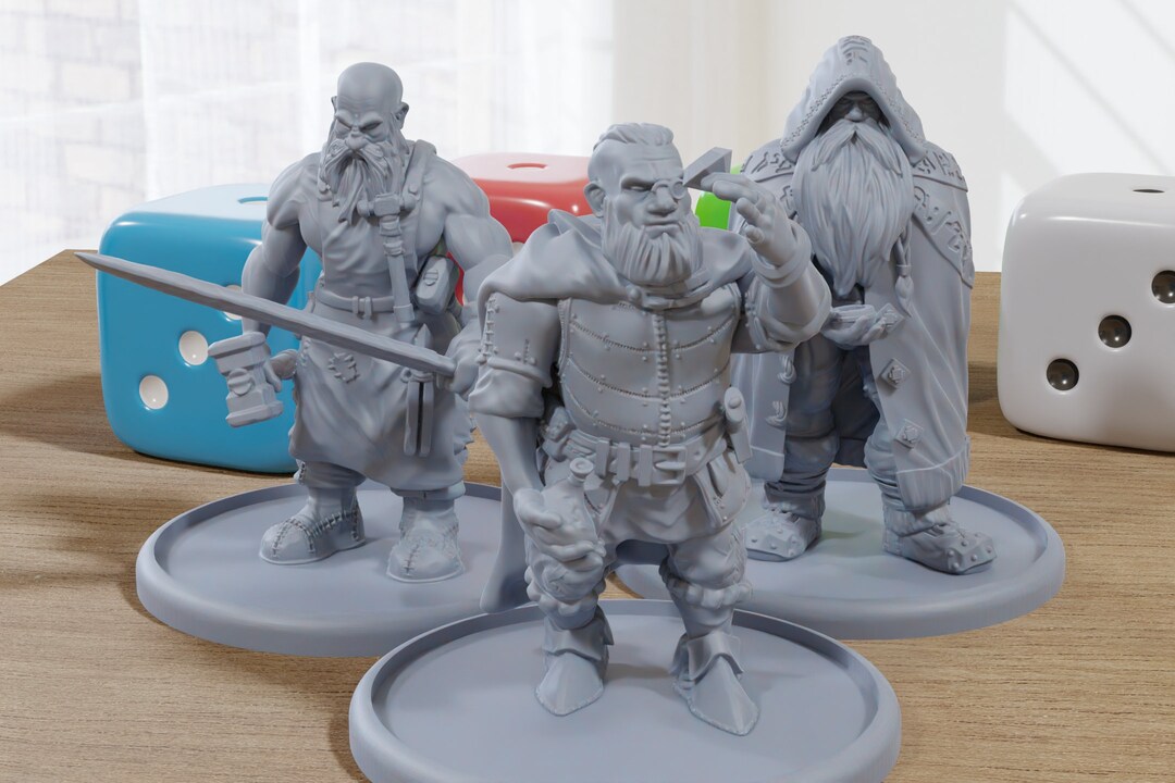 Civilian Dwarfs - Medieval Townsfolk / Villagers - 3D Printed ...