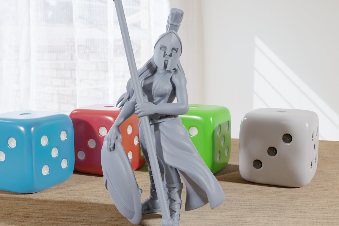 Atenea - 3D Printed Minifigure - Proxy Minis for Dnd, Baldurs Gate ...