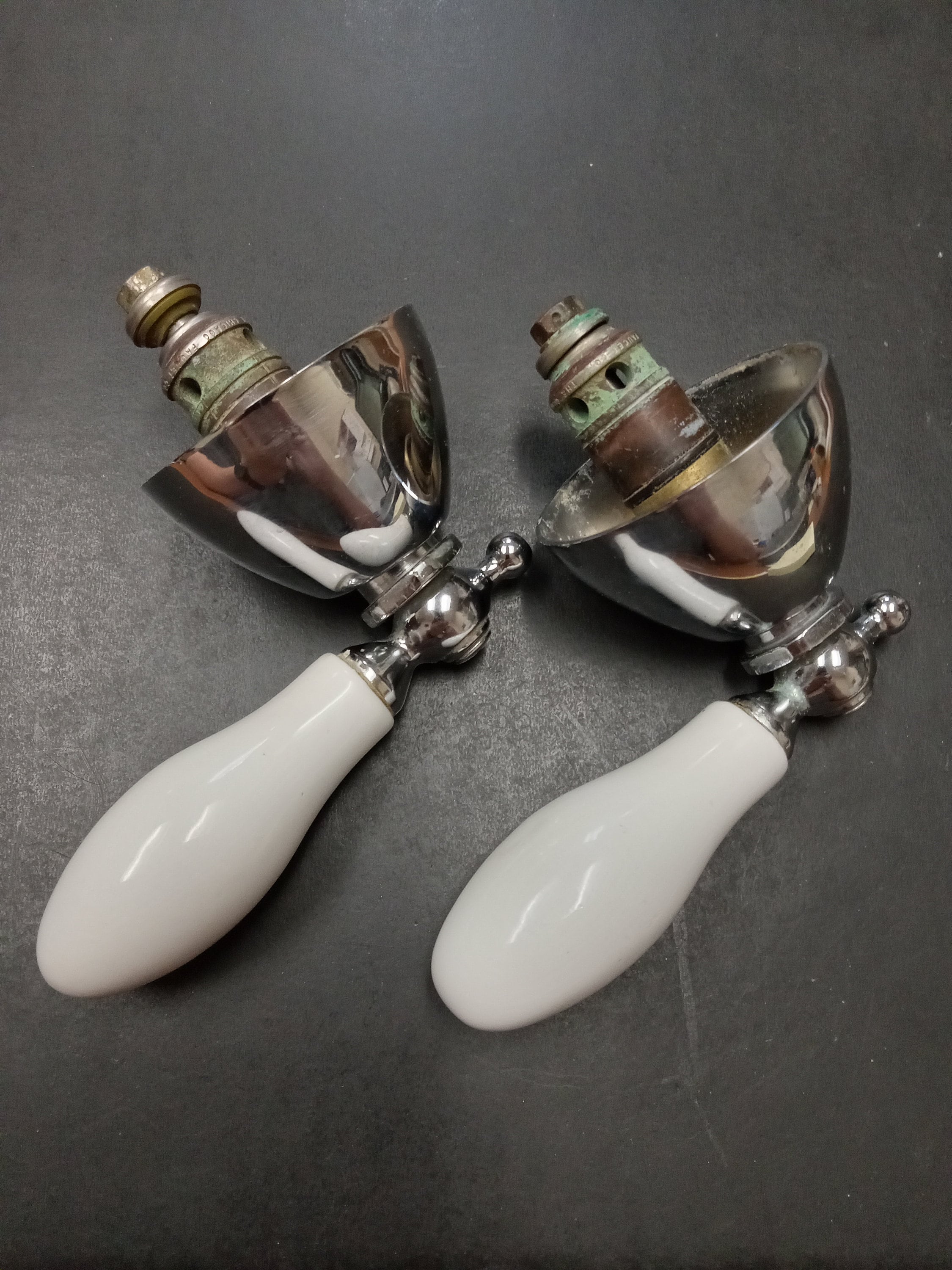 Vintage Set of Farmhouse Style Sink Faucet Handles Hot & Cold 1950s ...