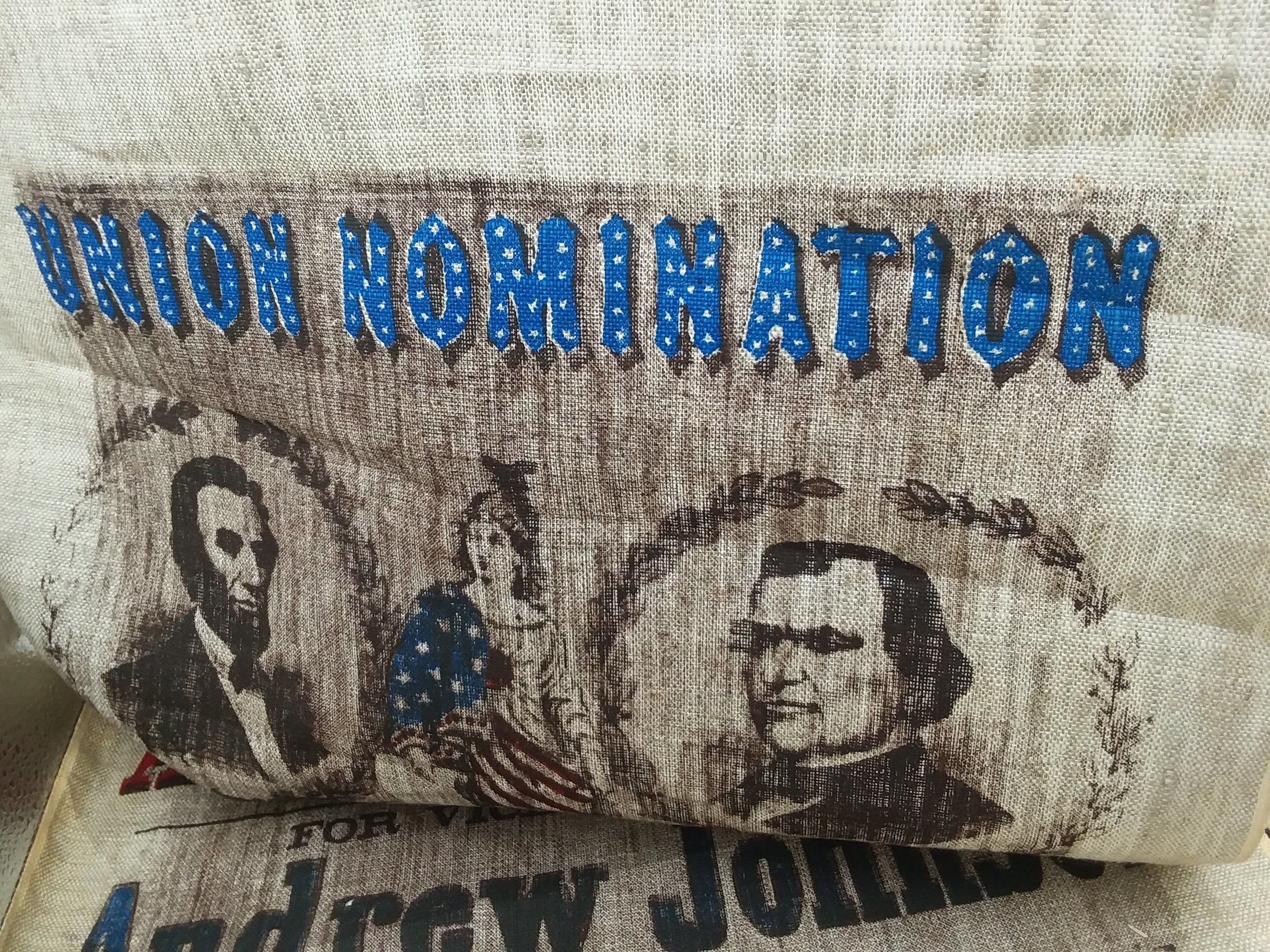Vintage Lincoln Johnson 1864 Campaign Poster Linen Replica - Etsy