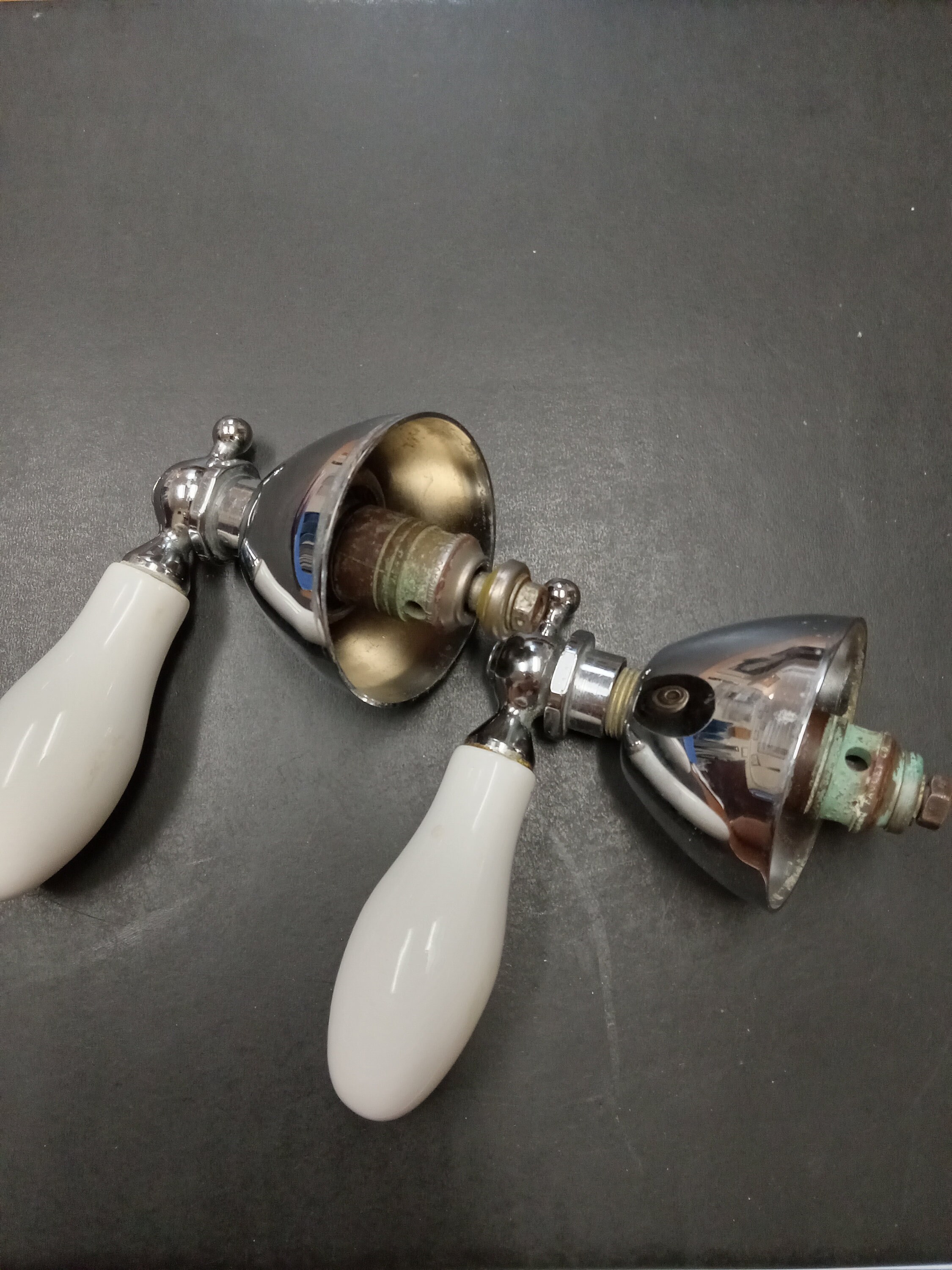 Vintage Set of Farmhouse Style Sink Faucet Handles Hot & Cold 1950s ...