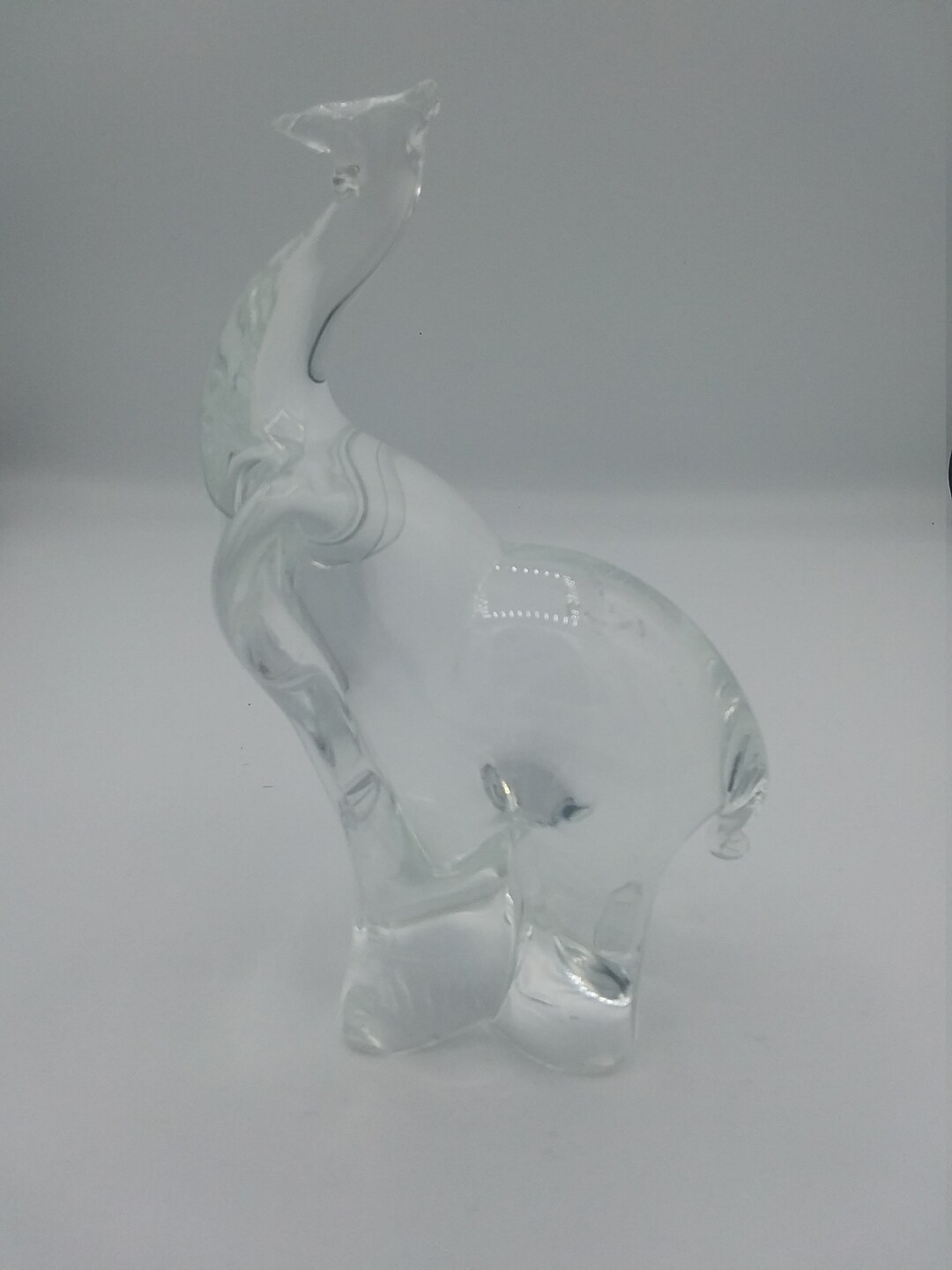 Vintage Clear Glass Elephant Figurine / Paperweight - Etsy