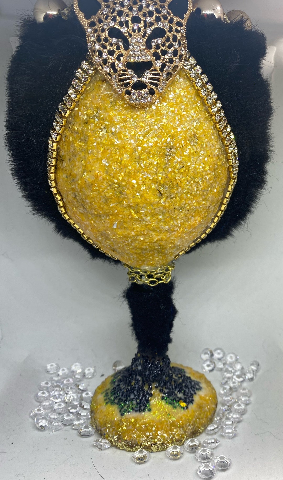 Bling Fur Wine Glass - Etsy