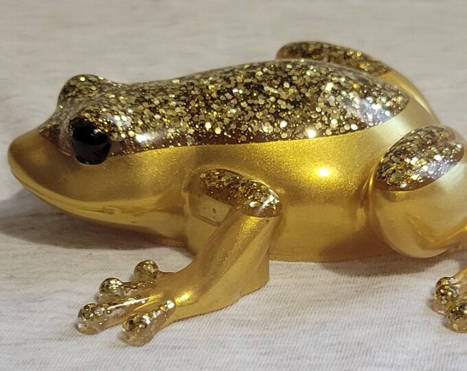 Resin Gold Glitter Tree Frog - Etsy