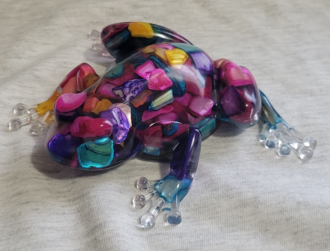 Resin Tree Frog Filled With Multi-colored Shells - Etsy