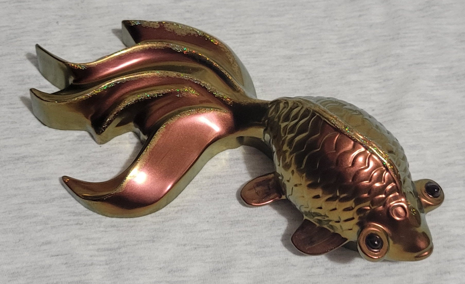 Resin Gold Fish With Holographic Tail - Etsy