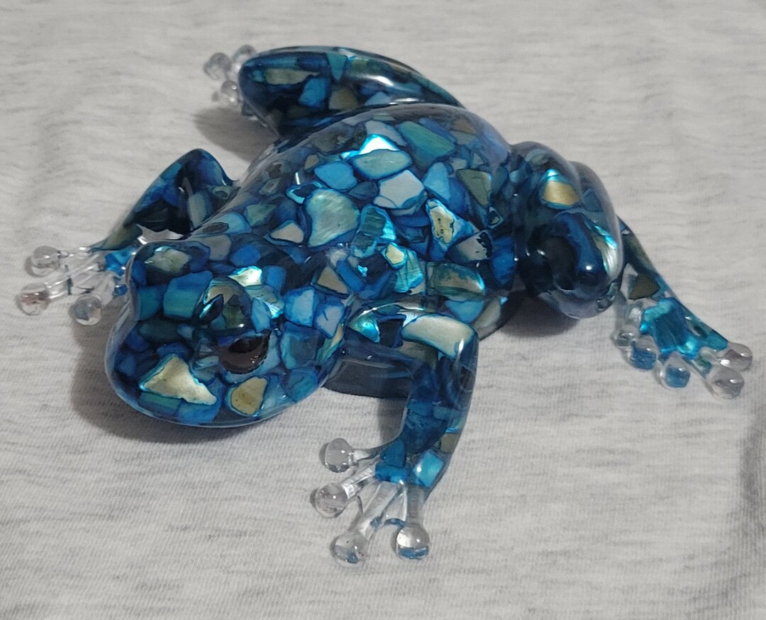 Resin Blue Opal Stone Tree Frog - Etsy