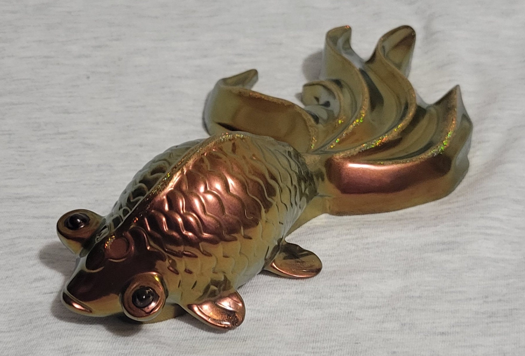 Resin Gold Fish With Holographic Tail - Etsy