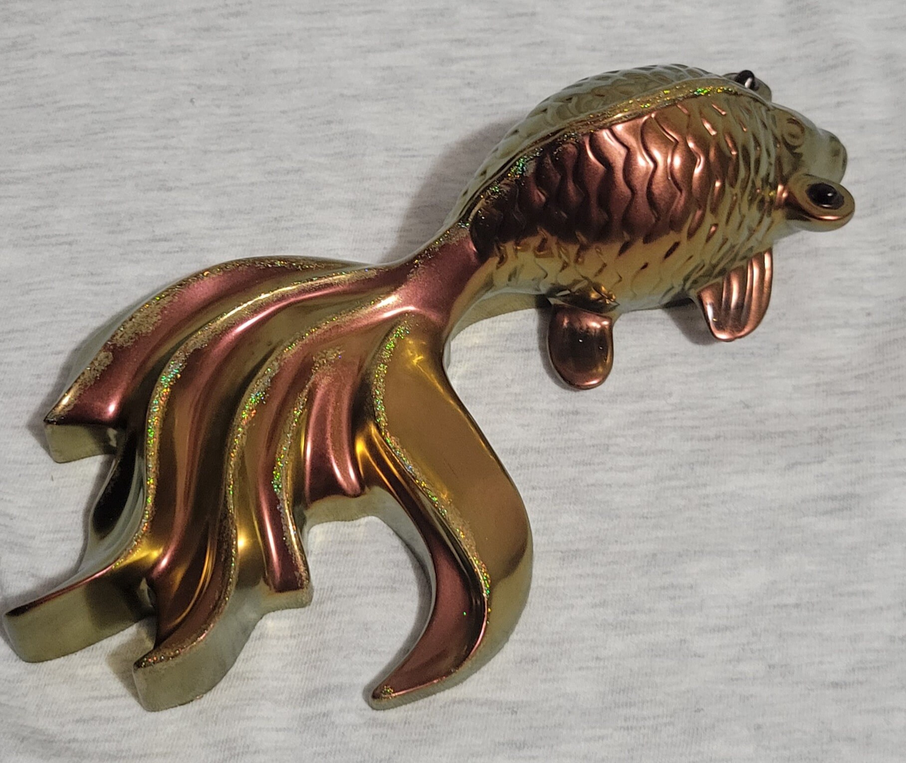 Resin Gold Fish With Holographic Tail - Etsy