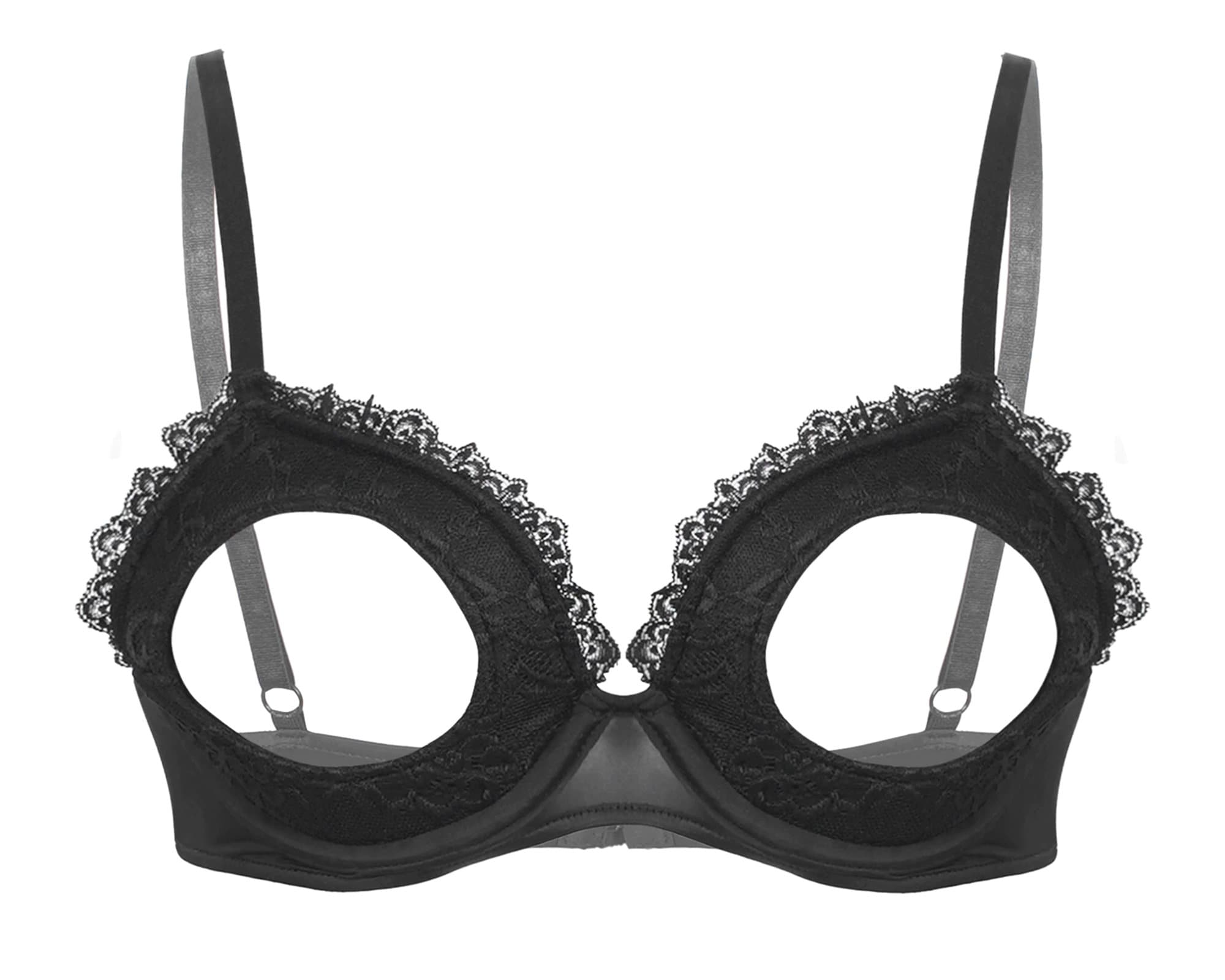 Cut Out Bra Open Cup Bra Open Nipple Bra Boobs Out Lace Etsy