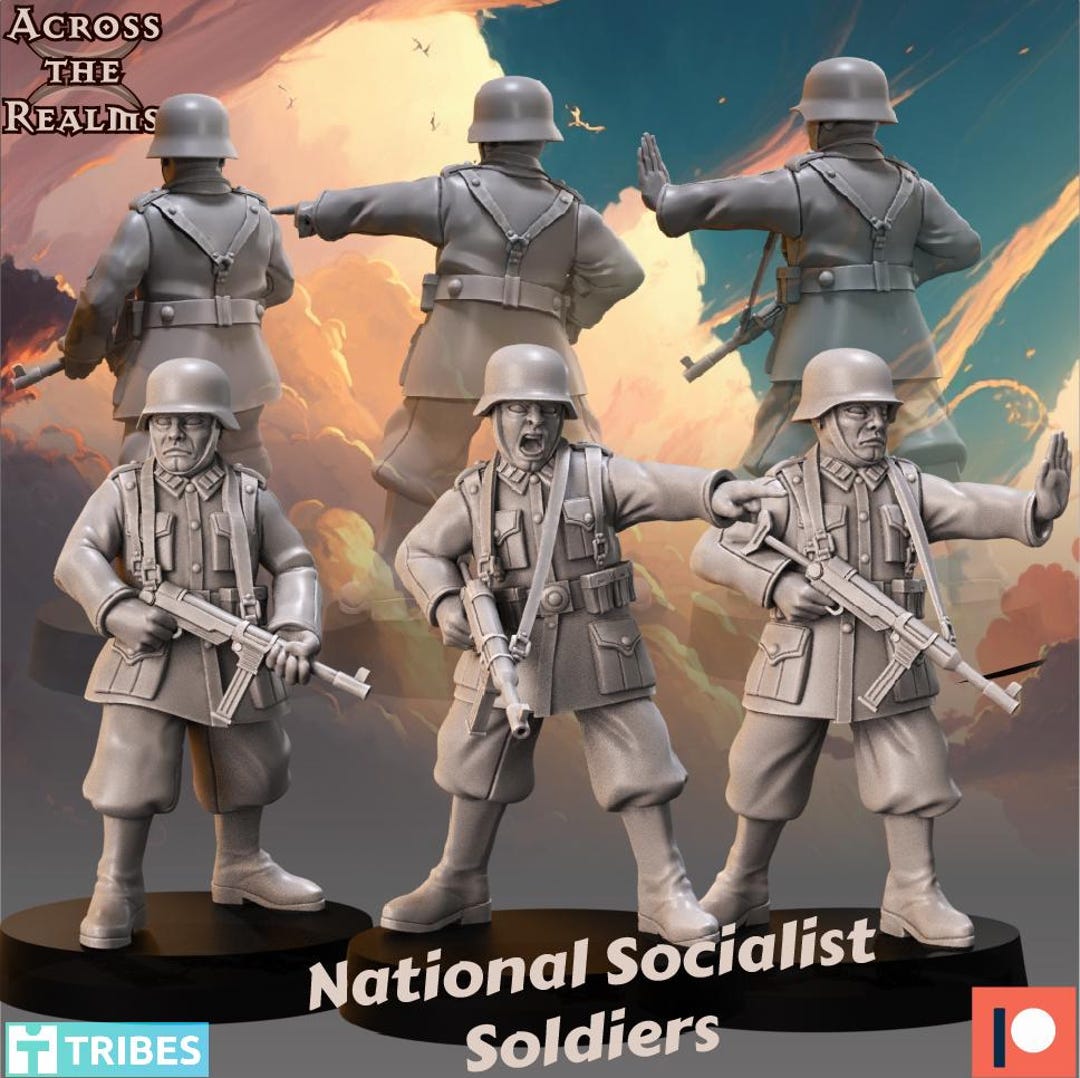 Soldiers 32mm Scale WW2 Pulp Heroes & Villains Across the Realms - Etsy