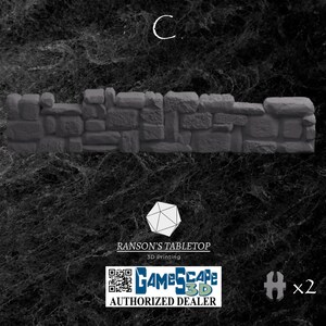Stone Walls Straight | 28mm Scale | Gamescape3d - Etsy