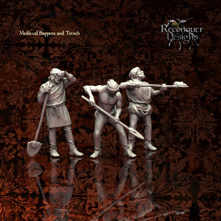 Medieval Sappers & Trench 28mm Scale Reconquer Designs - Etsy UK