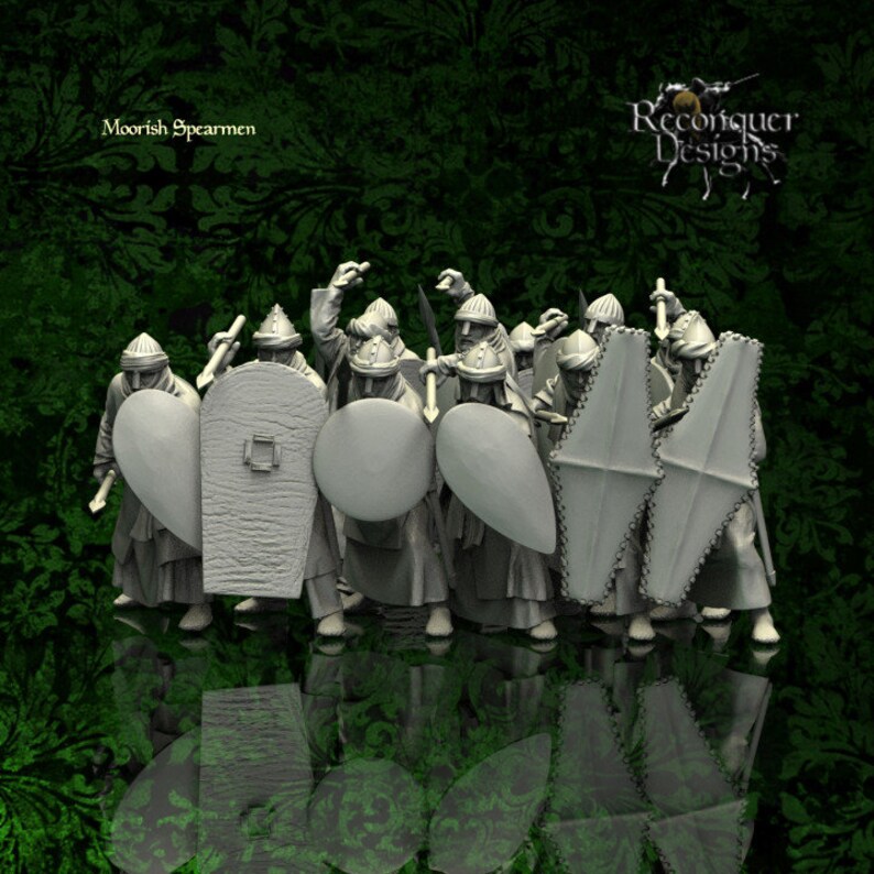 Medieval Moorish Spearmen | 28mm Scale | Reconquer Designs - Etsy UK