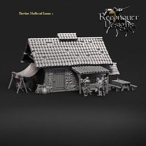 Iberian Medieval House 1 | 28mm Scale | Reconquer Designs - Etsy UK