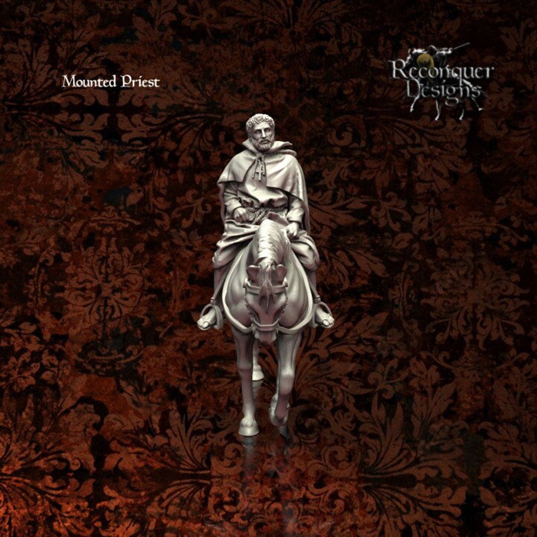 Mounted Priest | 28mm Scale | Reconquer Designs - Etsy UK