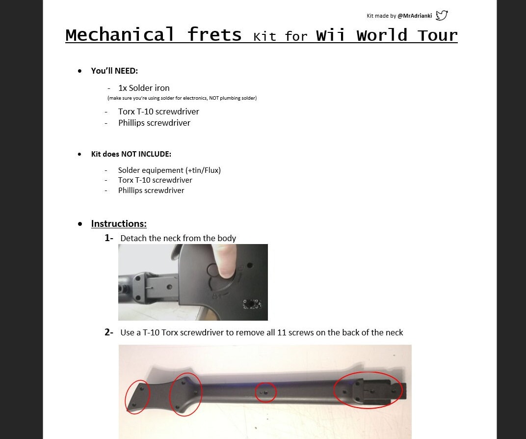 Guitar Hero Controllers Mechanical Frets Kit - Etsy