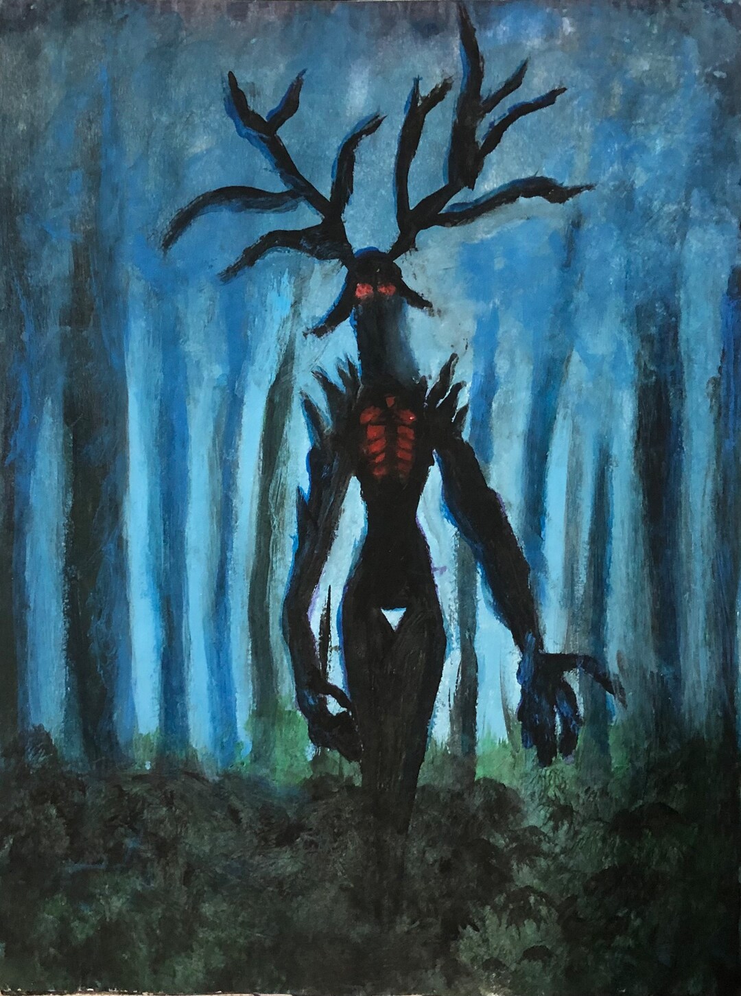 The Glowing Monster Artwork - Etsy