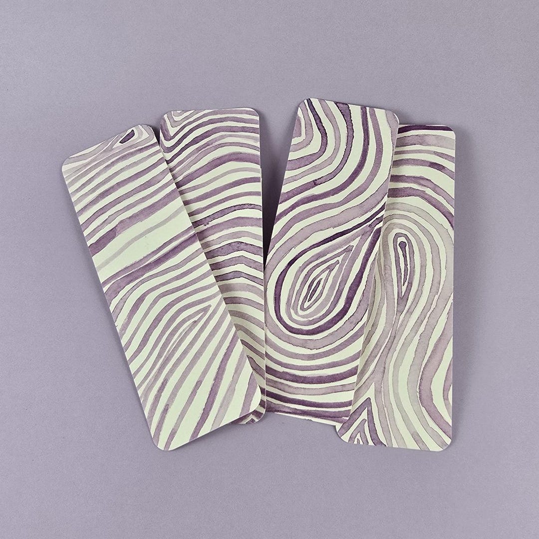 Watercolor Purple Zen Bookmark 2x6 - Etsy