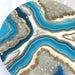 Ocean Blue Resin Geode Wall Art: Crystal & Agate Stone Decor - Etsy