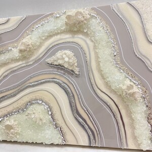 Custom Silver Resin Geode Wall Art: Modern Luxury Decor - Etsy