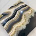 Black Geode Wall Art Epoxy Resin Painting Crystal Resin Wall - Etsy