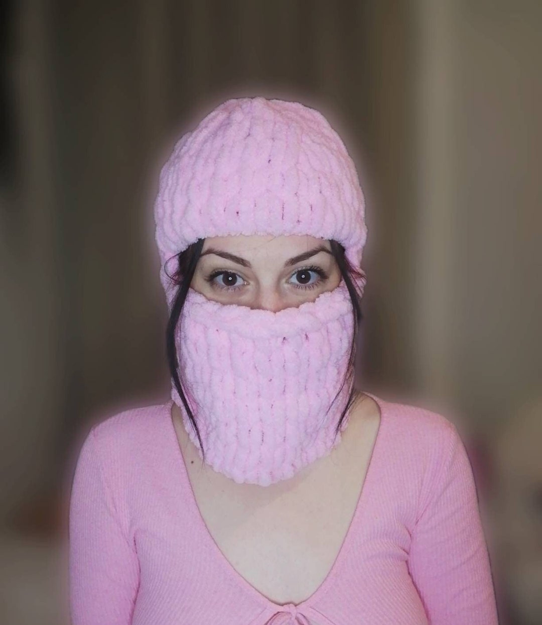 Balaclava,knit Handmade Ski Mask, Warm Mask, Warm Balaclava, Winter Hat ...