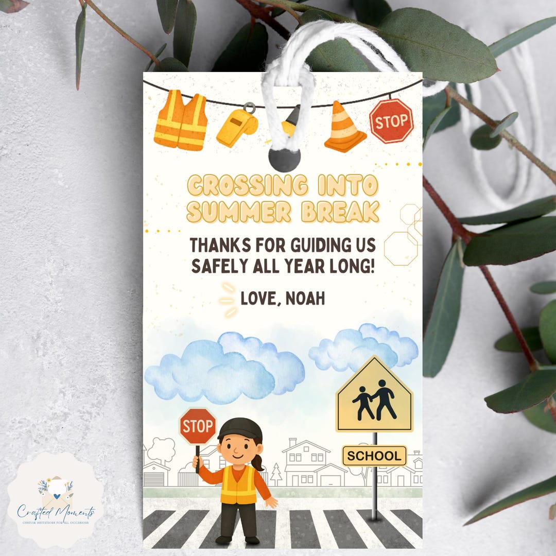 Crossing Guard Appreciation Gift Tag | Thank You Gift Tag | End of ...