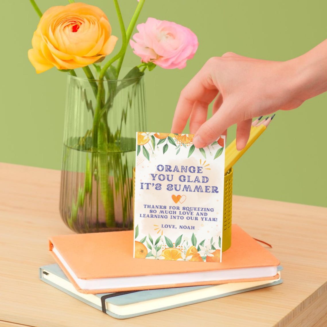 Teacher Appreciation Gift Tag | Orange You Glad It's Summer | Orange ...