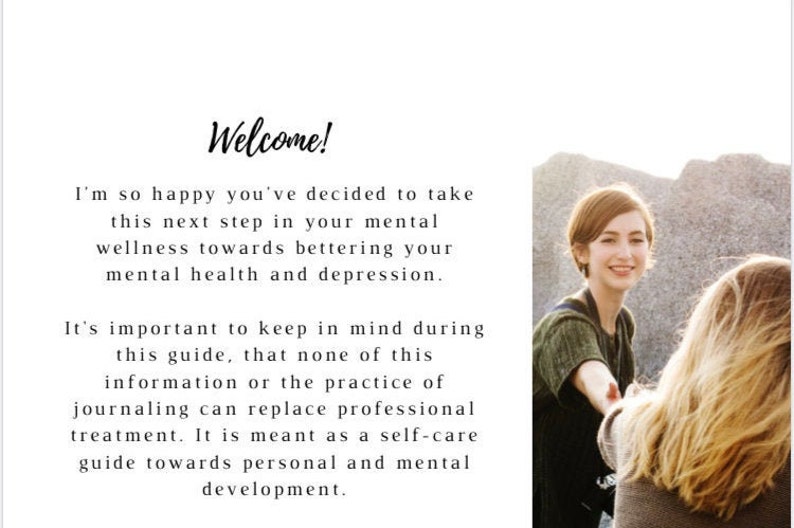 Depression Prompts and Guide Printable Mental Health Journaling 8.5 X ...
