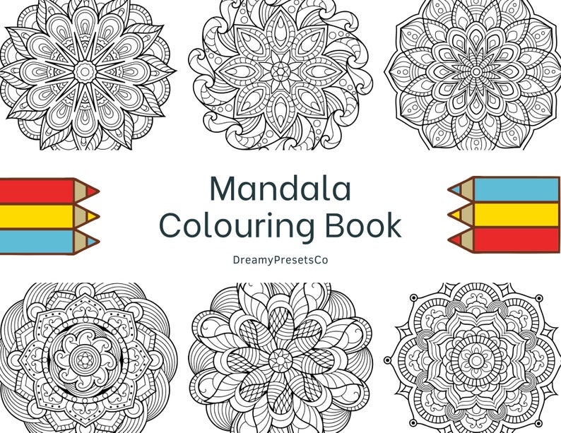 Printable Digital Coloring Book Pages for Grownups JPG/PDF - Etsy