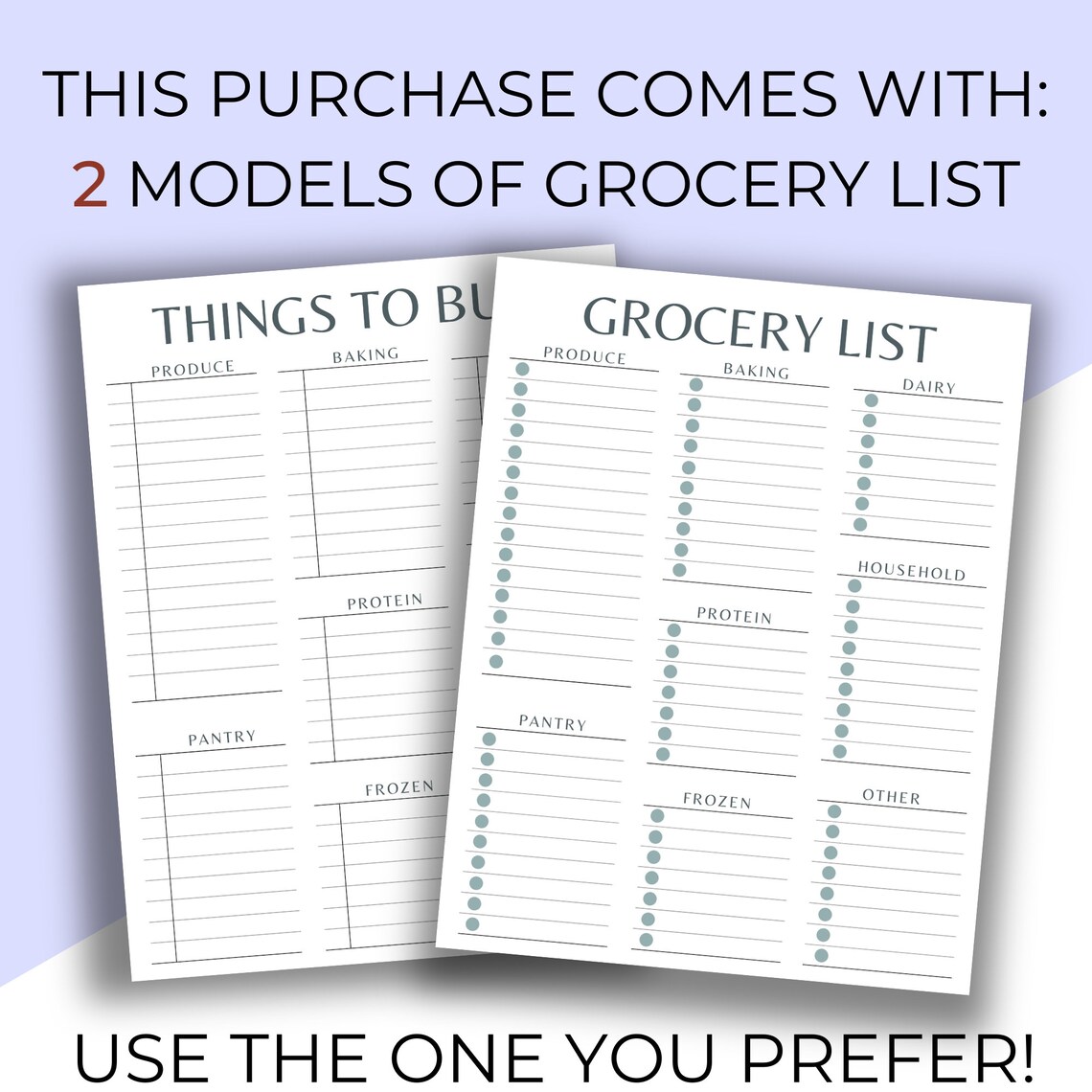 Weekly Meal Plan Printable Budget Meal Planner Grocery List - Etsy