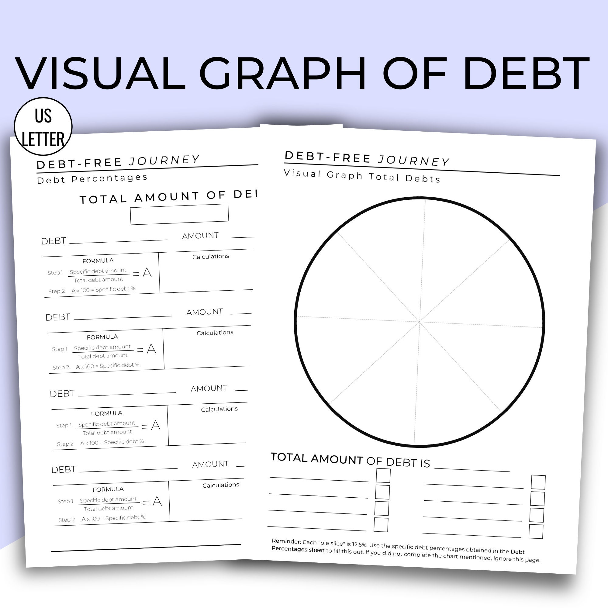 Visual Debt Tracker Printable, Debt Payoff Chart, Debt Payoff Tracker ...