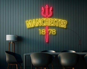 Manchester United Led Neon Sign - Etsy