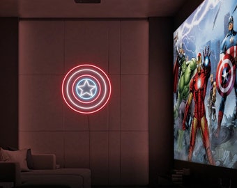 Captain America Led Sign - Etsy
