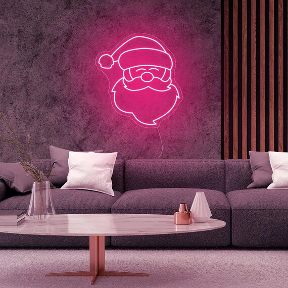 Santa Claus LED Neon Sign Merry Christmas Neon Sign - Etsy