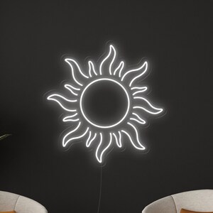 Sun Neon Sign - LED Neon Sign, Wall Decor, Wall Sign, Sunset Led Sign ...