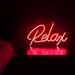 Relax Neon Sign Relax Led Sign Relax Led Light Led Sign - Etsy