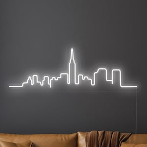 City Neon Sign - LED Neon Sign, Wall Decor, Wall Sign, City Led Sign ...