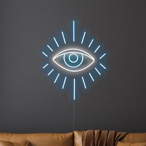 Eye Neon Sign - LED Neon Sign, Wall Decor, Wall Sign, Eyes Led Sign ...