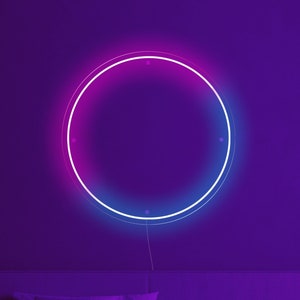Circle Neon Sign - LED Neon Sign, Wall Decor, Wall Sign, Led Sign ...
