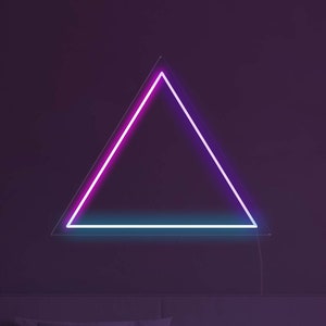 Triangle Neon Sign - LED Neon Sign, Wall Decor, Wall Sign, Led Sign ...