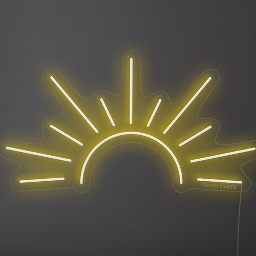 Sun Neon Sign LED Neon Sign Wall Decor Wall Sign Sunset - Etsy