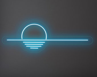 Sun Neon Sign LED Neon Sign, Wall Decor, Wall Sign, Sunset Led Sign ...